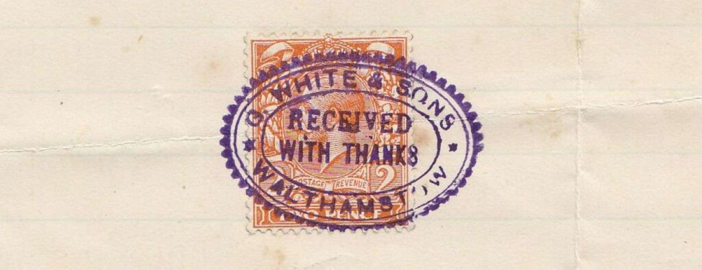 Receipts with Postage Stamps | Campton Family